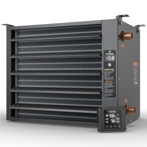 100,000 BTU Hydronic Hot Water Hanging Unit Heater with Remote Temperature Control Water to Air ...