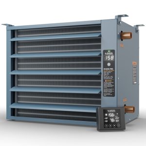 100,000 BTU Hydronic Hot Water Hanging Unit Heater with Remote Temperature Control Water to Air ...